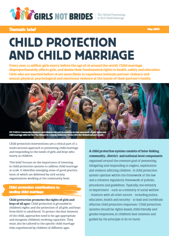Child protection and child marriage - Girls Not Brides