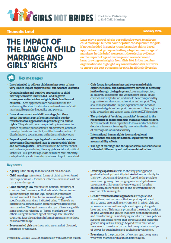The impact of the law on child marriage and girls' rights - Girls Not ...