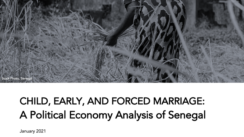 Political economy analysis of child, early, and forced marriage in ...