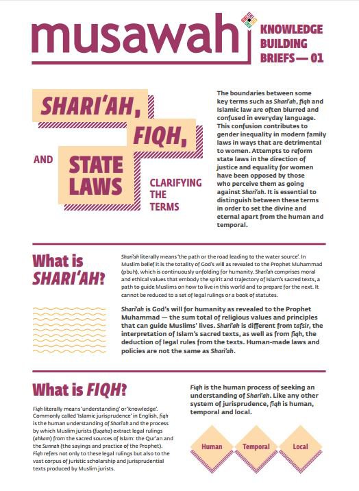 Musawah: Framework for action - Girls Not Brides